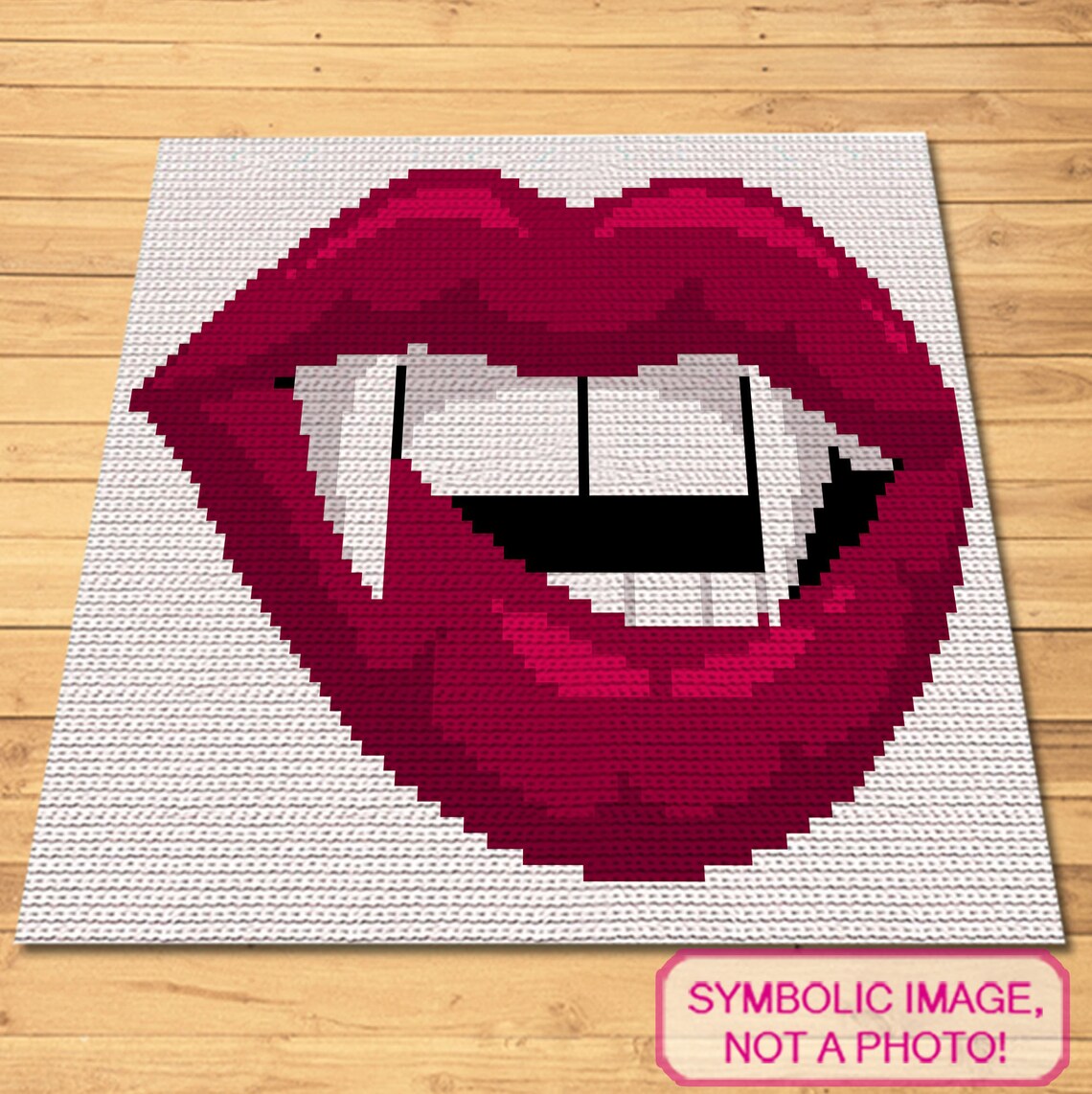 Crochet Vampire Pattern, Tapestry Crochet Blanket Pattern, Halloween ...