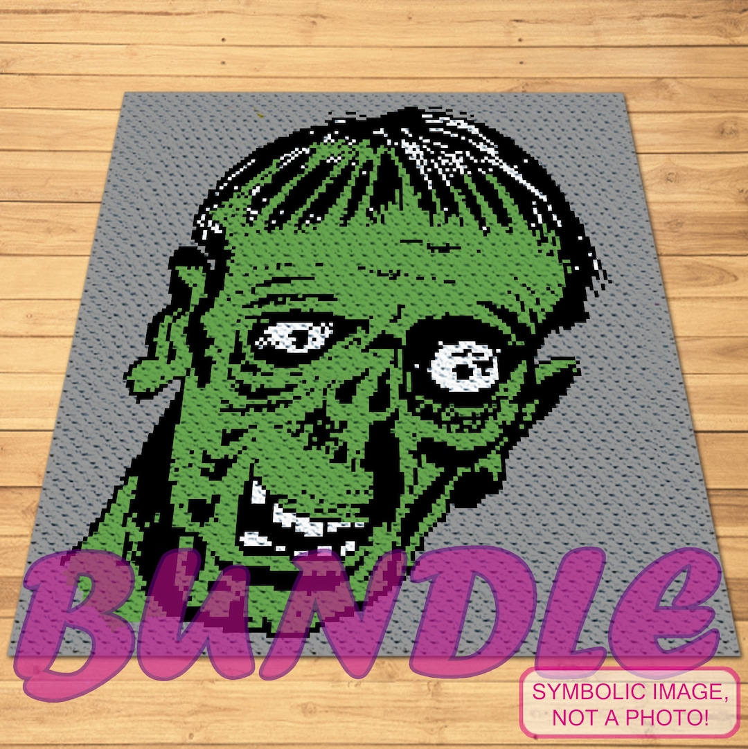 Crochet Zombie Pattern BUNDLE - C2C Halloween Crochet Blanket Pattern ...