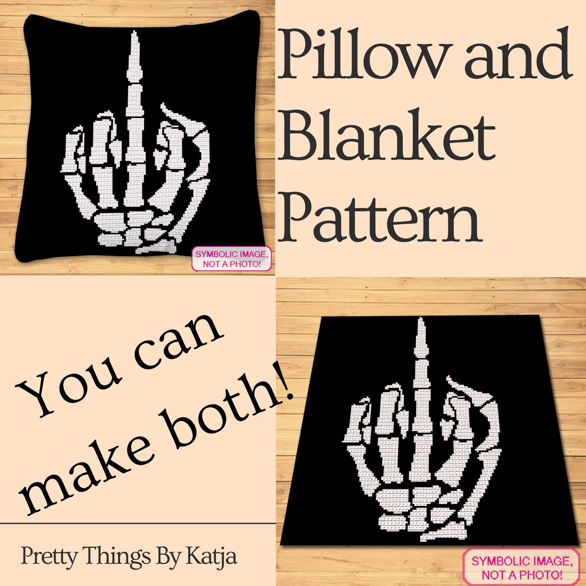 Crocher Finger Pattern, Crochet Pillow Pattern, Crochet Blanket Pattern ...