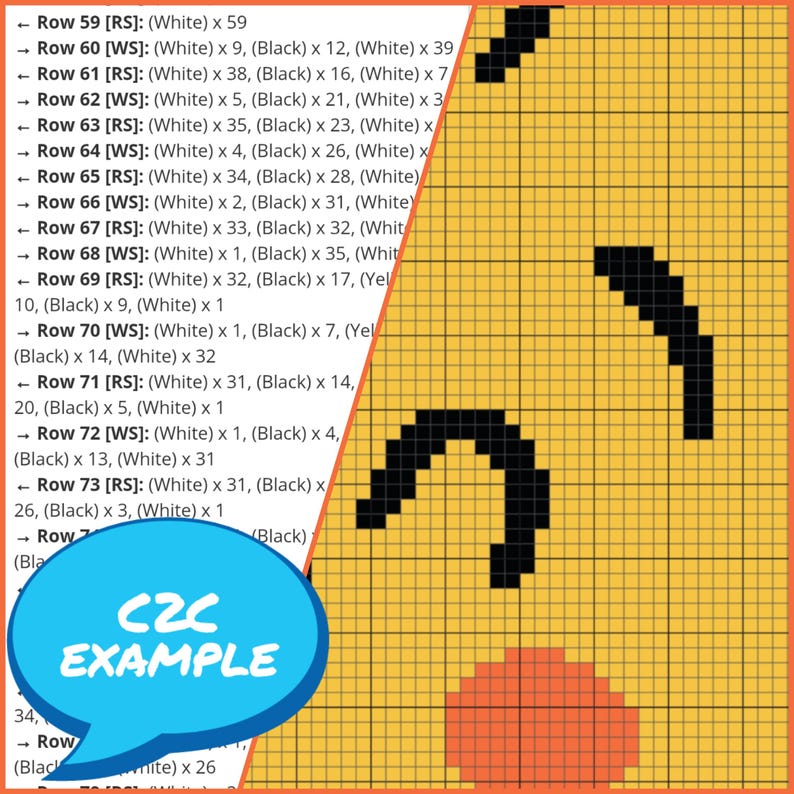 Bumblebee Crochet Pattern, C2C Crochet Pattern, Corner to Corner ...
