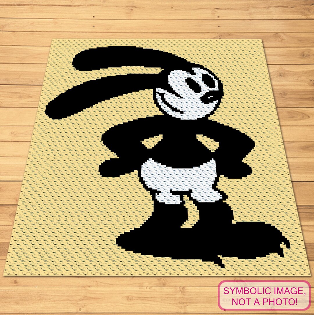 Crochet Oswald the Lucky Rabbit, Crochet Bunny C2C Pattern, Rabbit ...