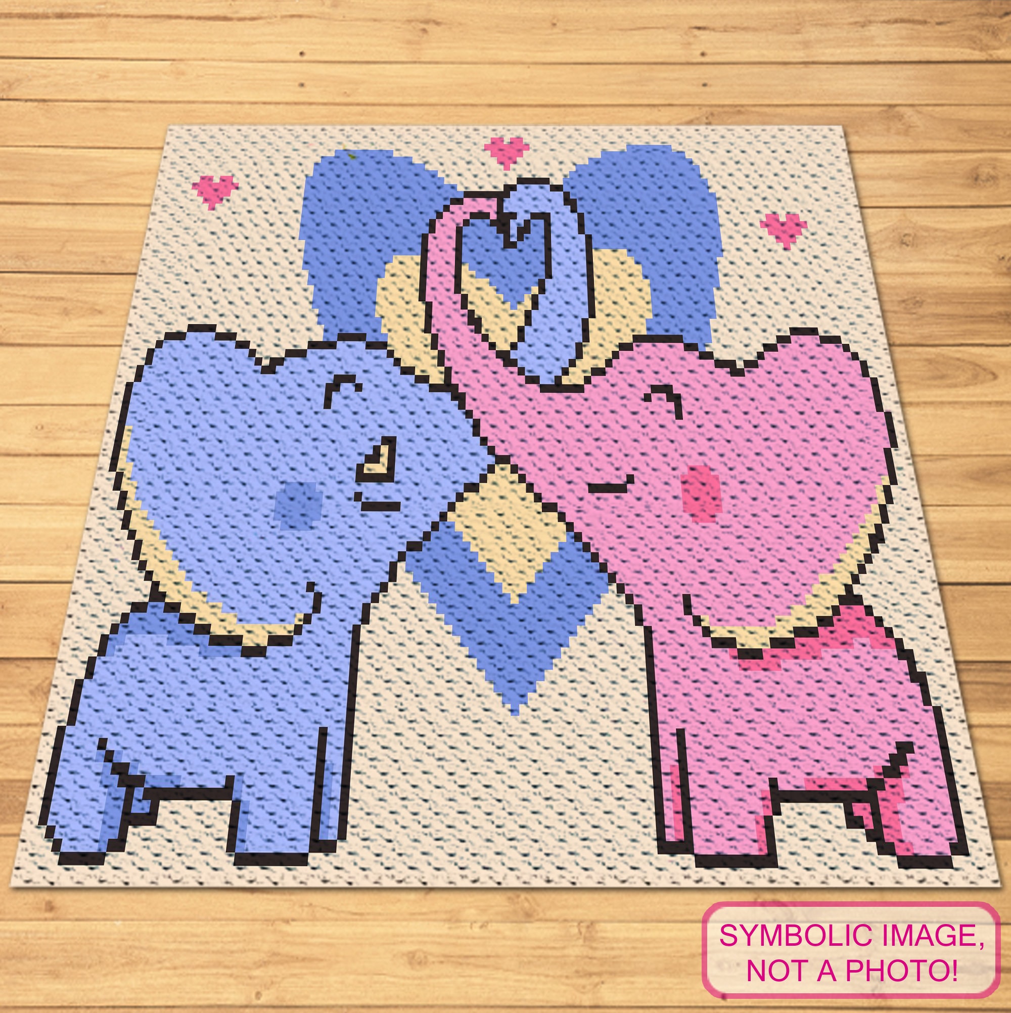 Crochet Elephant Pattern, C2C Graphgan Pattern, Crochet Elephant ...