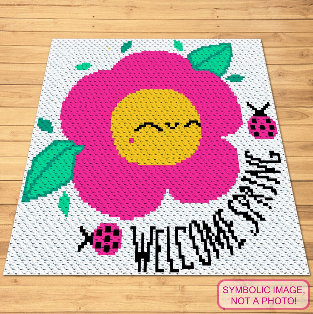 Crochet Spring Flower Pattern - C2C Crochet Blanket Pattern With ...