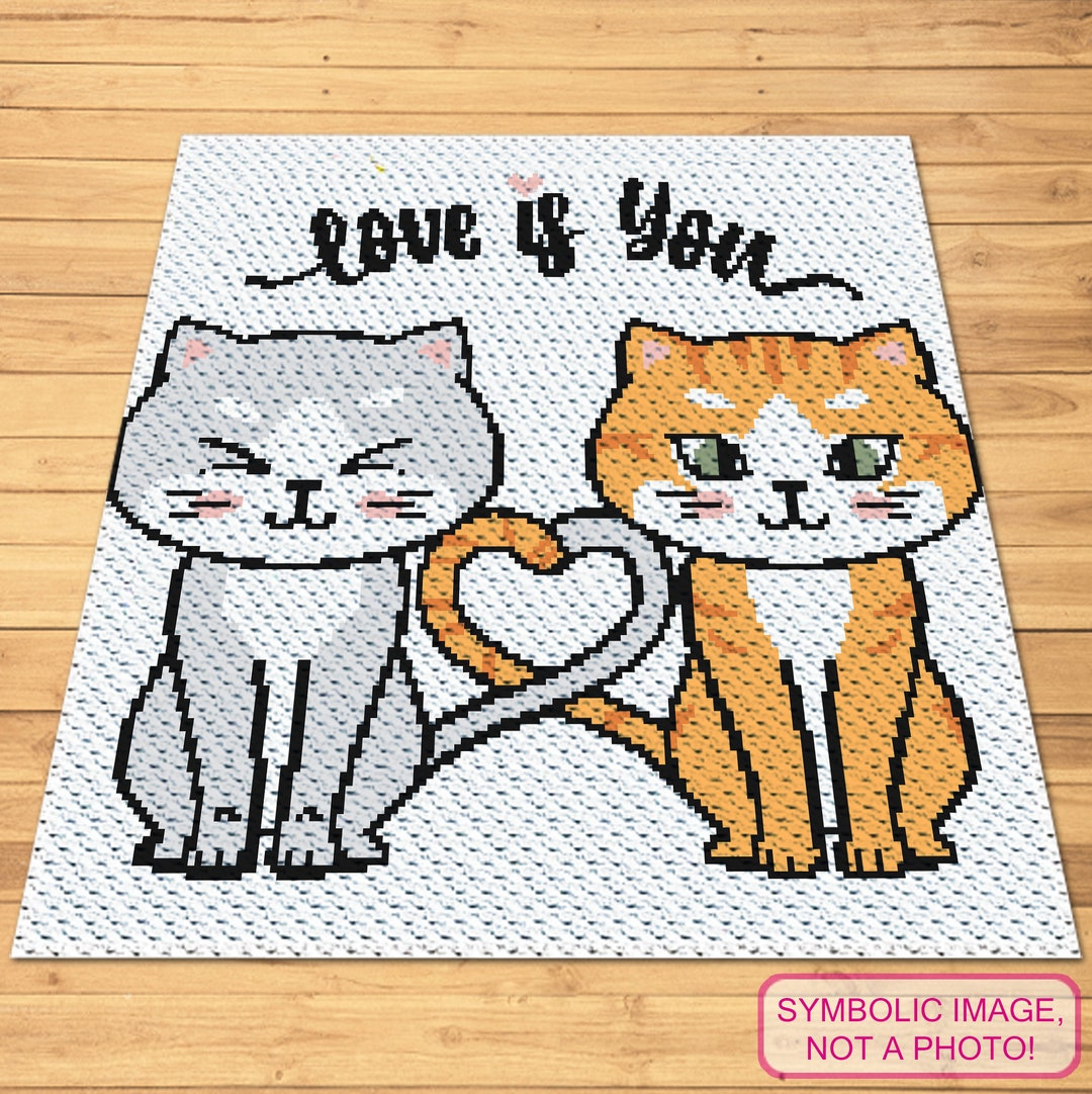 Crochet Cat Pattern, C2C Graphgan Pattern, Crochet Animal Pattern, C2C ...