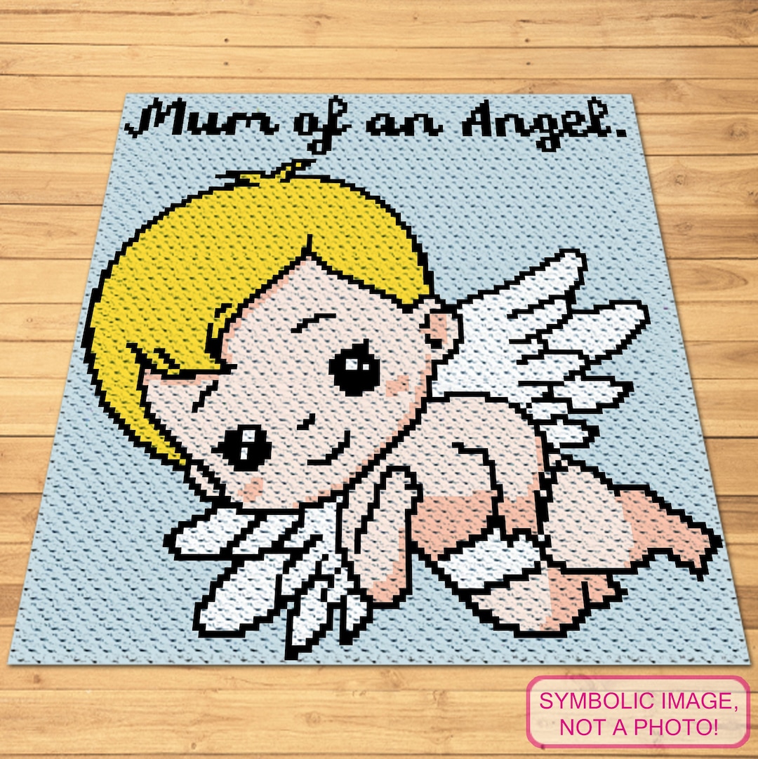 Angel Baby Crochet Blanket -C2C Baby Blanket - Crochet Angel Pattern ...