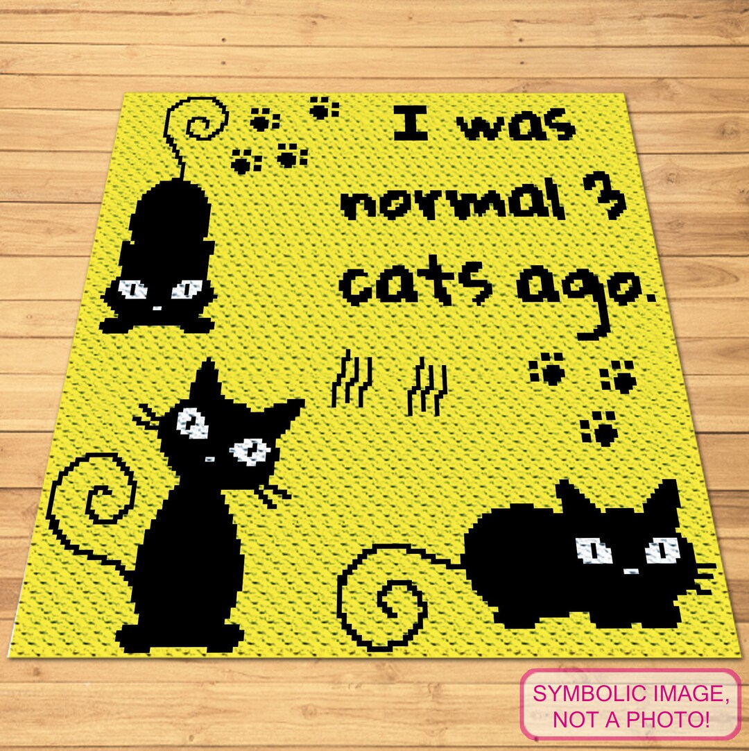 C2C Cat, C2C Crochet Blanket Pattern With Written Instructions, Crochet ...