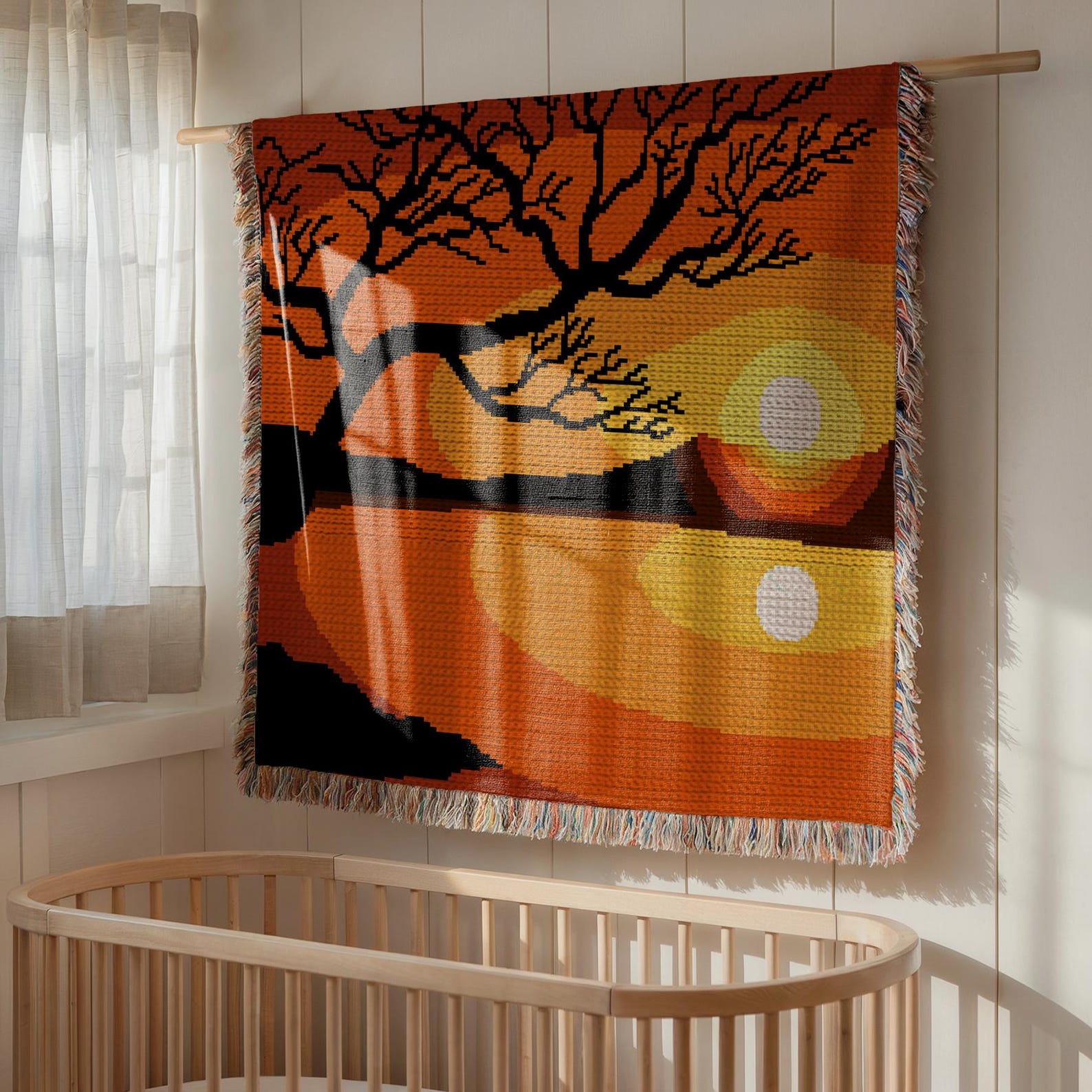 Crochet Landscape, Crochet Sunset, Tapestry Crochet Blanket, Summer ...