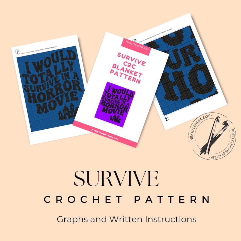 Crochet Horror Pattern BUNDLE, Spooky Crochet Pattern, Corner to Corner ...