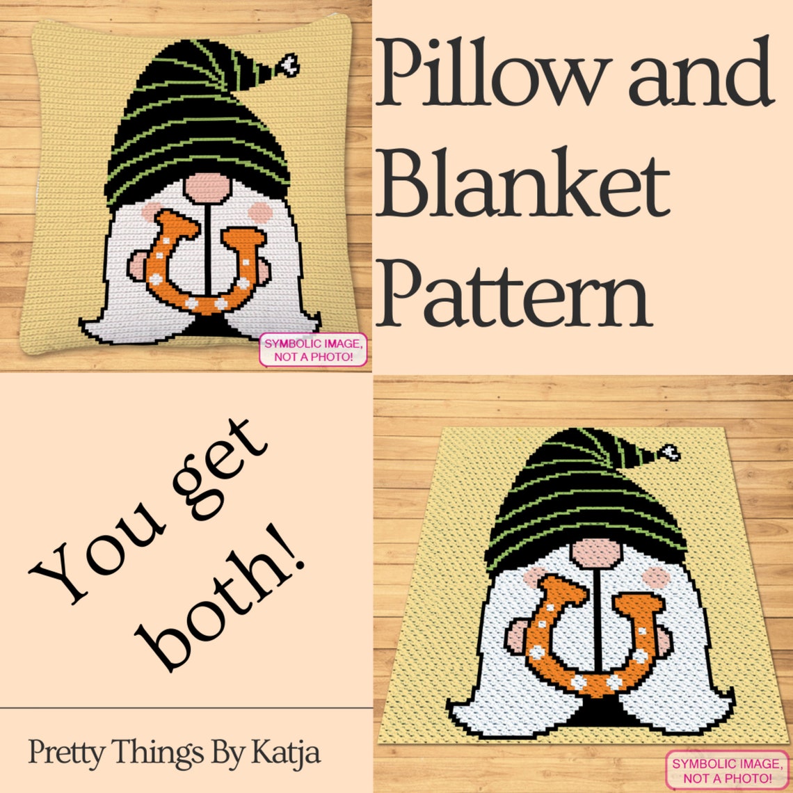 Crochet Gnome Pattern BUNDLE C2C Crochet Blanket Pattern and - Etsy