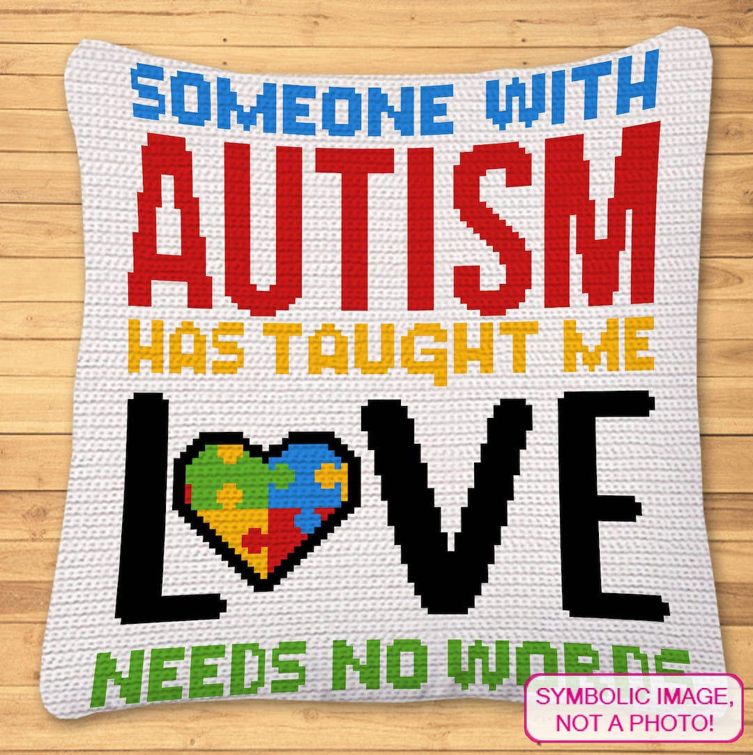 Crochet Autism - Tapestry Crochet Blanket Pattern and Crochet Pillow ...
