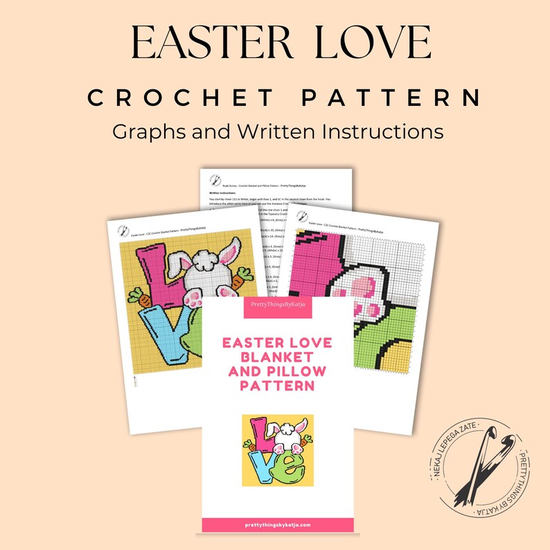 Easter Crochet Pattern, Crochet Bunny Pattern, Easter Decor, Crochet ...