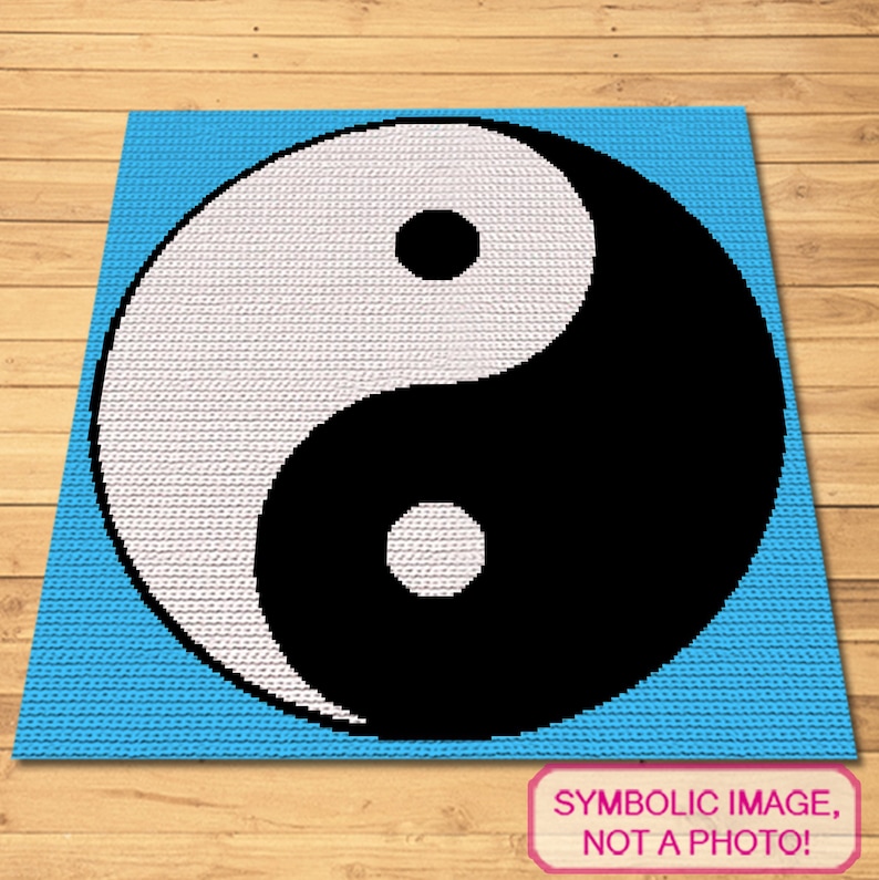 Crochet Yin Yang Crochet Yoga Tapestry Crochet Blanket - Etsy