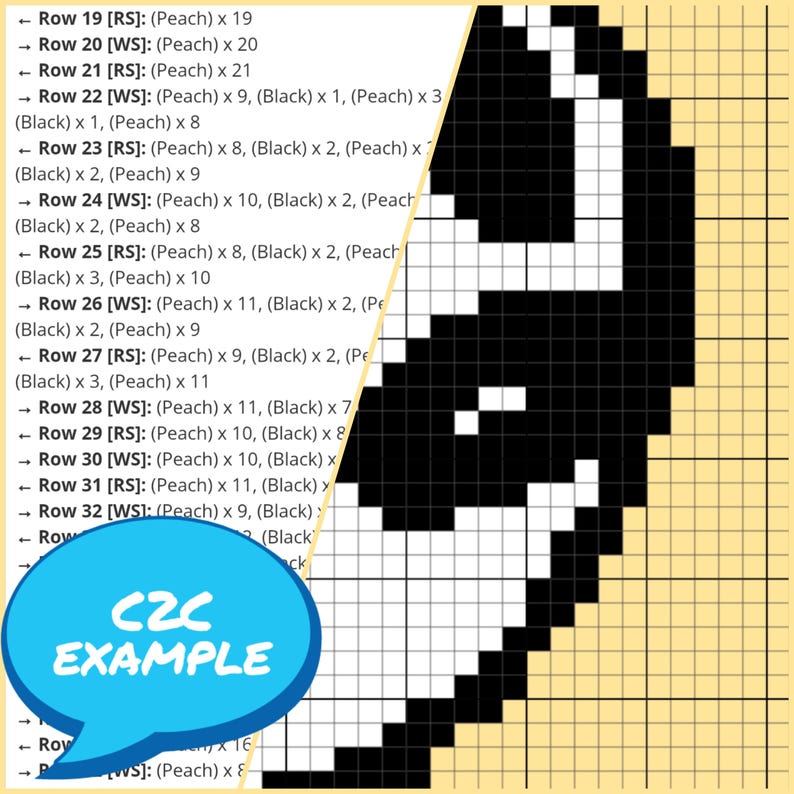 Crochet Oswald the Lucky Rabbit, Crochet Bunny C2C Pattern, Rabbit ...