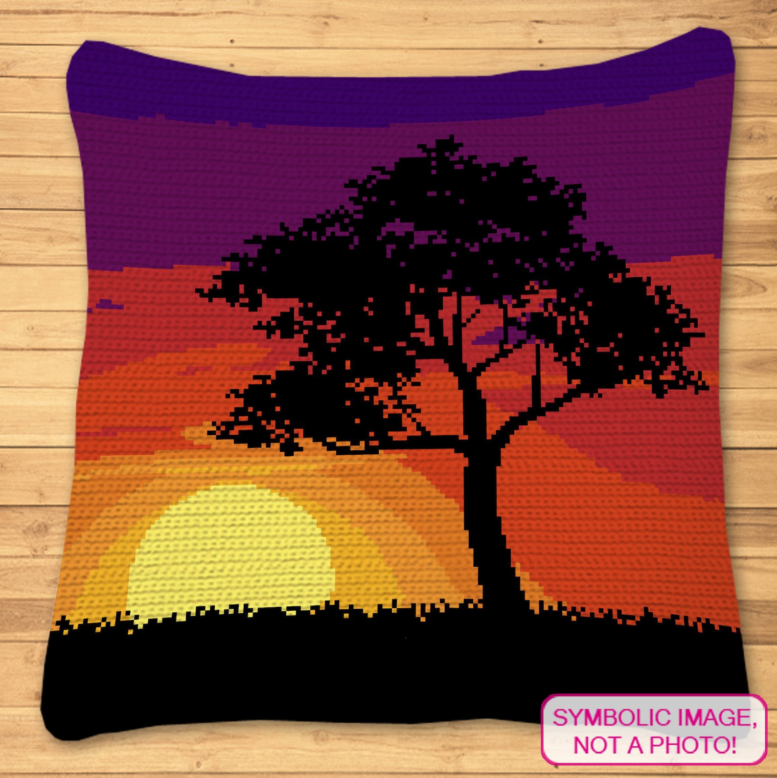 Crochet Landscape - Tapestry Crochet Blanket and Crochet Pillow Pattern ...
