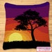 Crochet Landscape Tapestry Crochet Blanket and Crochet Pillow Pattern ...
