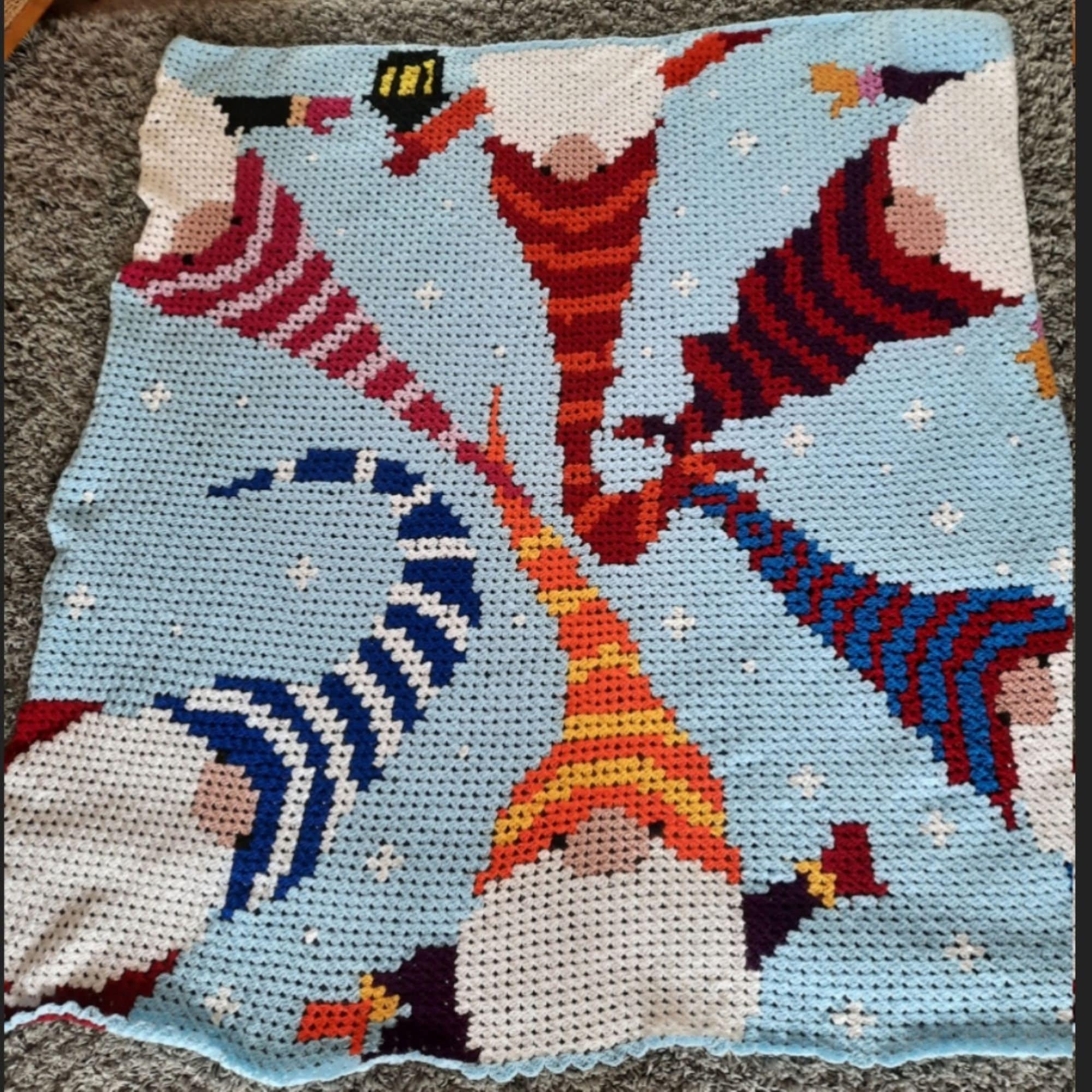 Crochet Gnome Pattern Tapestry Crochet Blanket Pattern With - Etsy