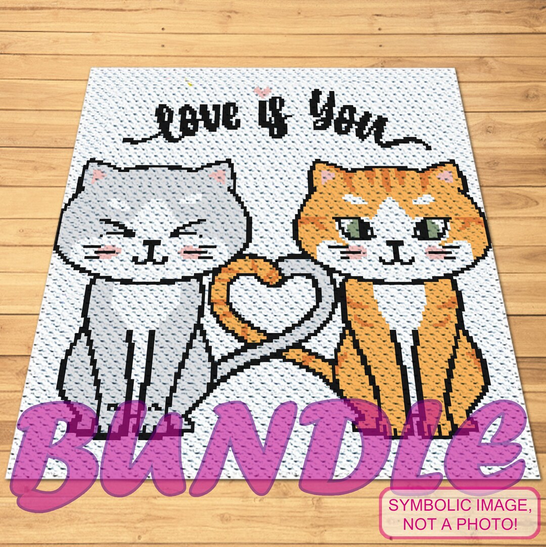 Crochet Cat Pattern, C2C Graphgan Pattern, Crochet Pillow Pattern ...