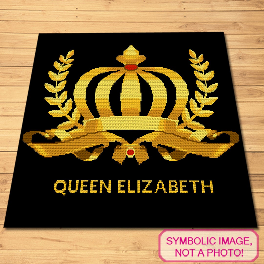 Crochet Queen Elizabeth Pattern, Crochet Crown Pattern, Crochet Blanket ...