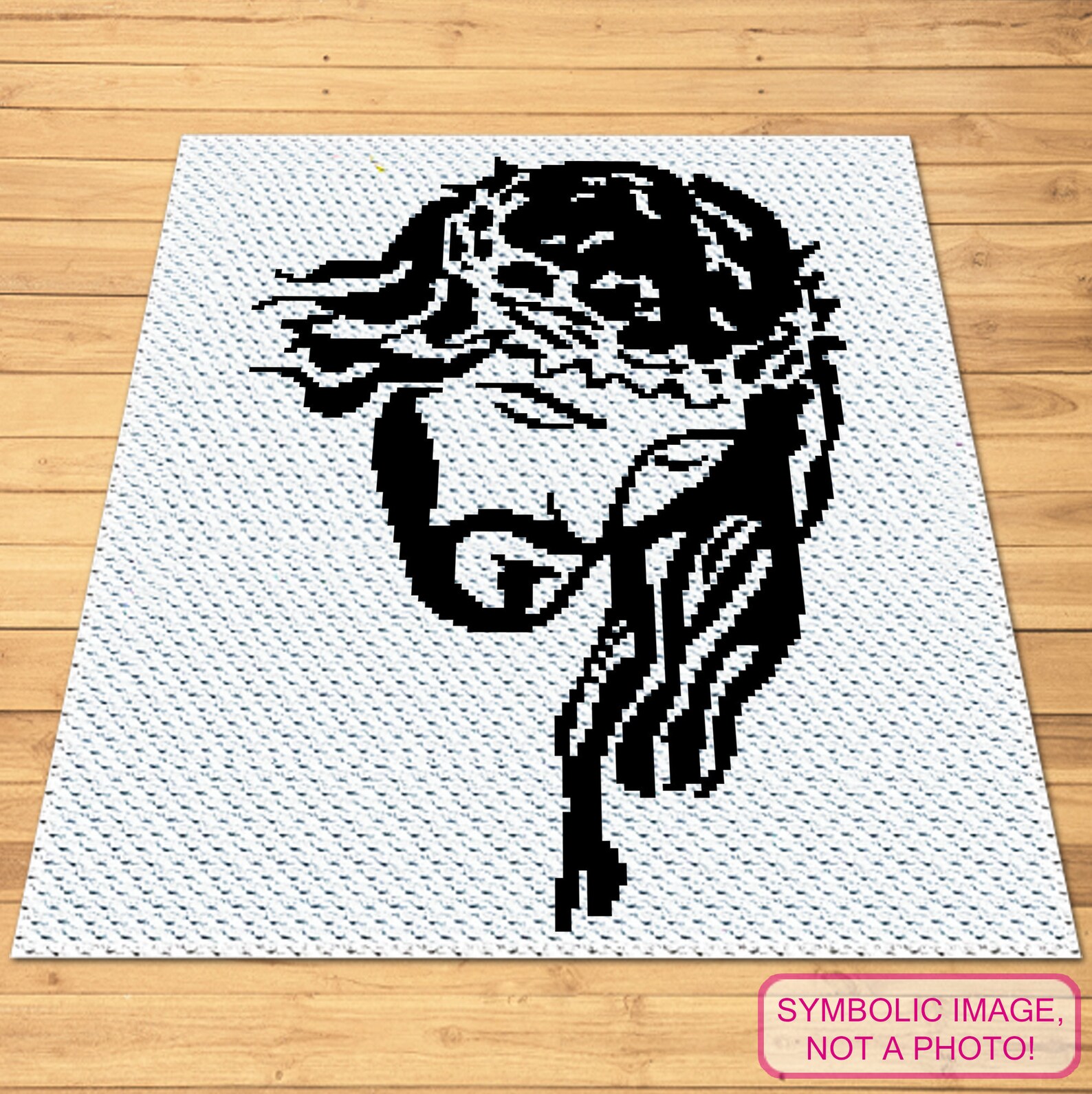 Crochet Jesus Pattern, C2C Afghan Pattern, Easter Crochet Pattern ...