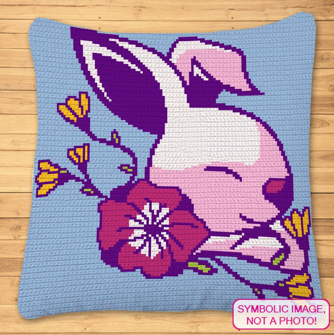 Crochet Bunny Pattern, Crochet Graphgan Pattern, Easter Crochet Pattern ...