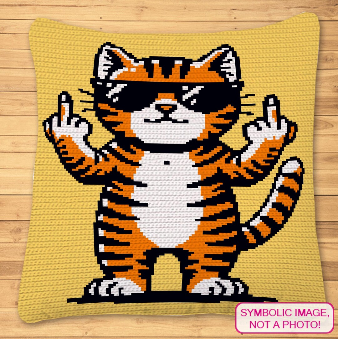 Crochet Tabby Cat, Rude Crochet, Crochet Orange Cat Pattern, Crochet ...