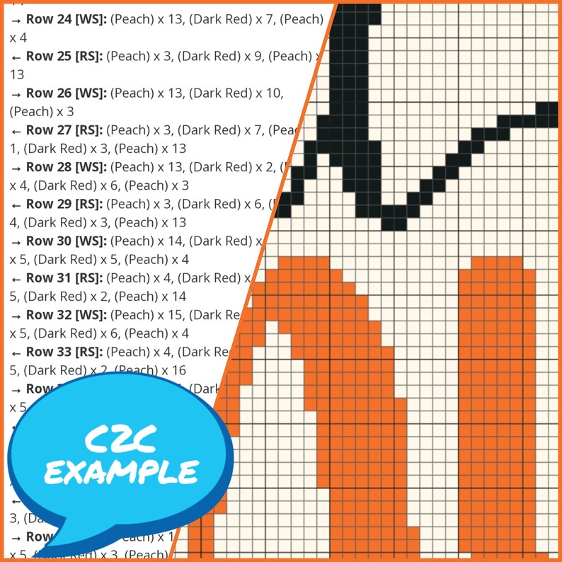 C2C Thanksgiving Crochet Pattern, C2C Crochet Blanket Pattern, Crochet ...