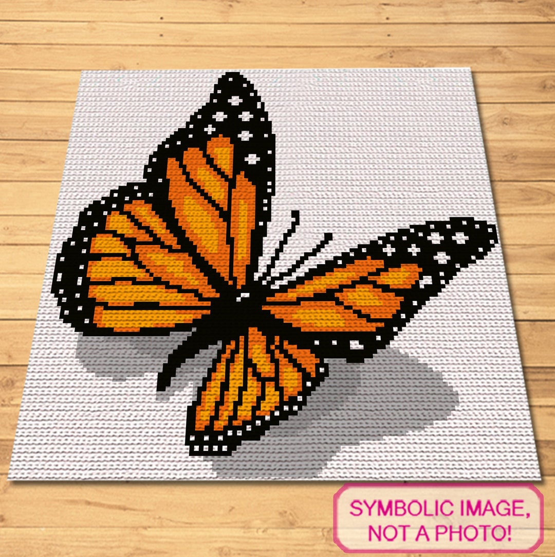 Crochet Butterfly Tapestry Crochet Blanket Pattern, and Crochet Animal ...