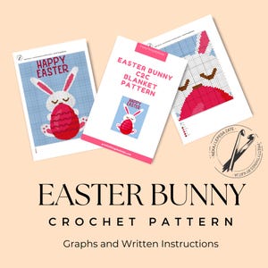 Crochet Bunny Pattern, C2C Crochet Pattern, Easter Crochet Pattern ...