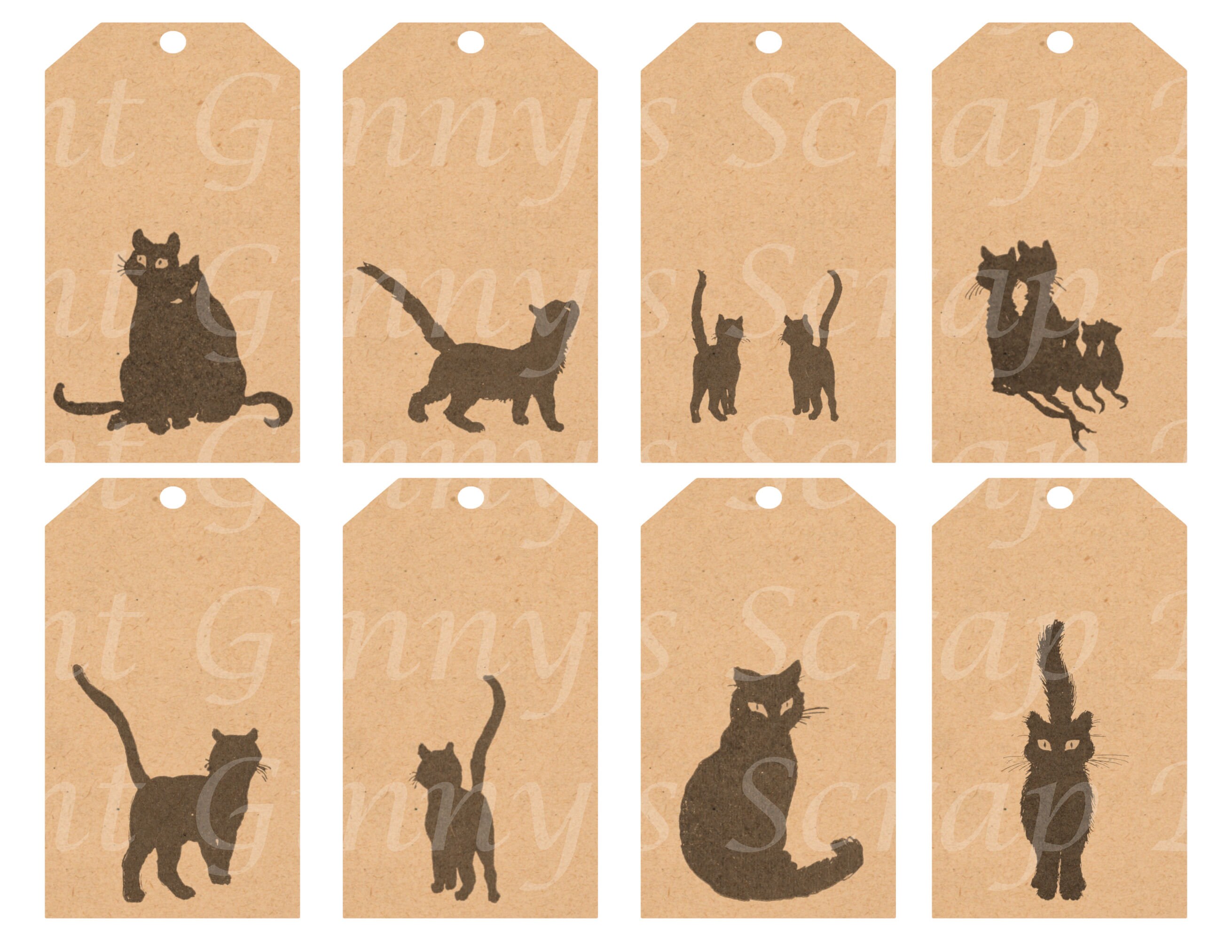Digital Download Vintage Cats Cat Junk Journal Ephemera - Etsy