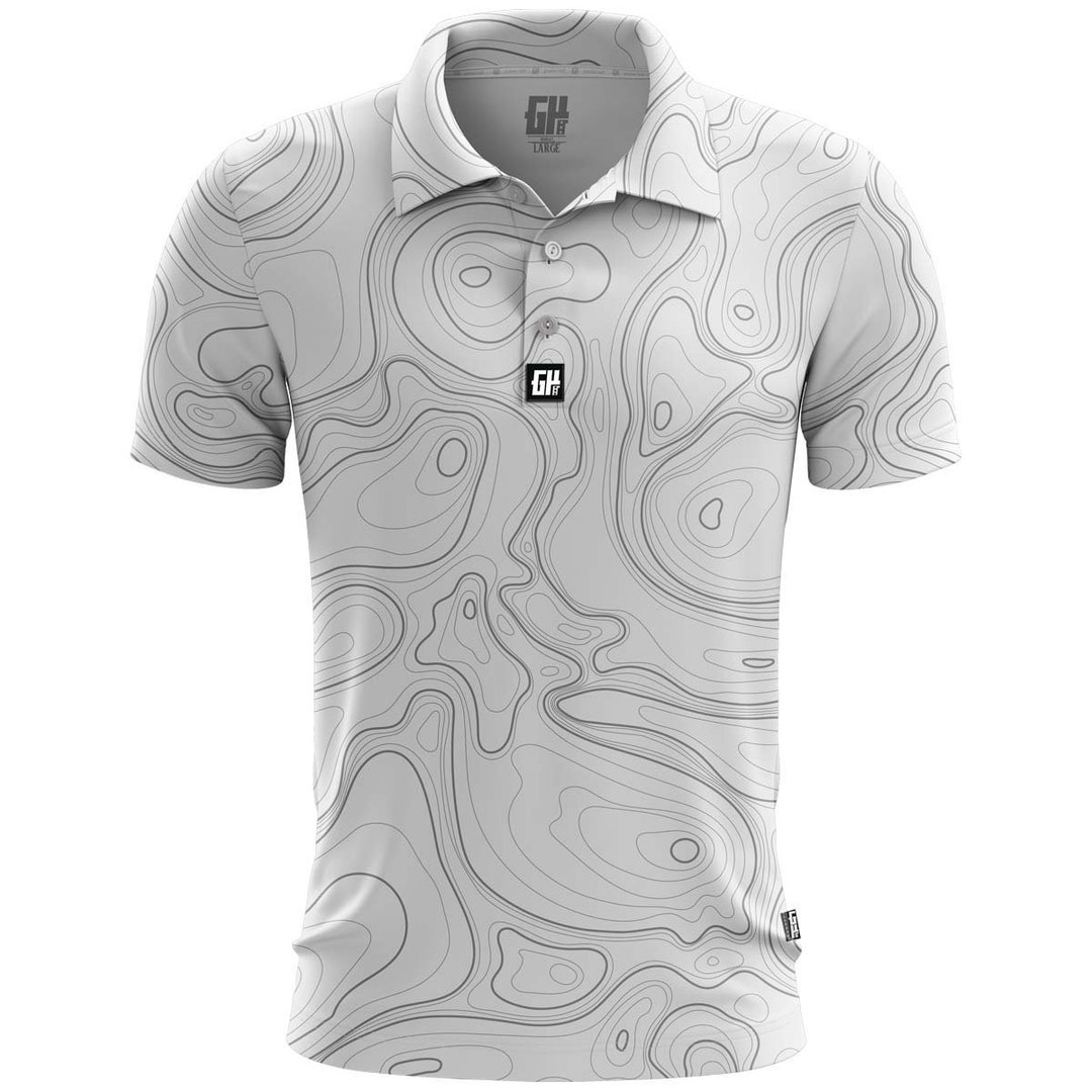 White Topo Golf Polo - Etsy