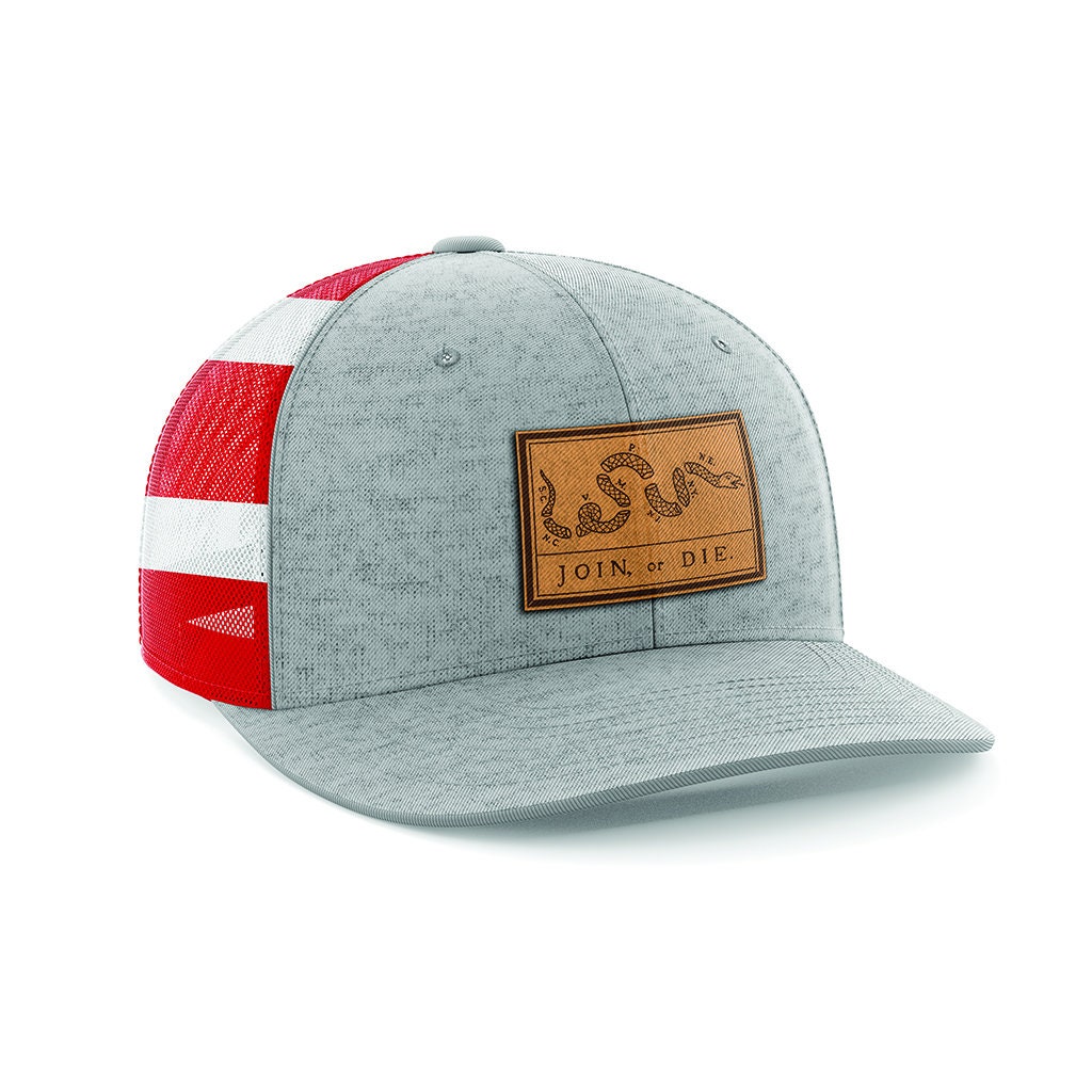 Join or Die Leather Patch Hat - Etsy