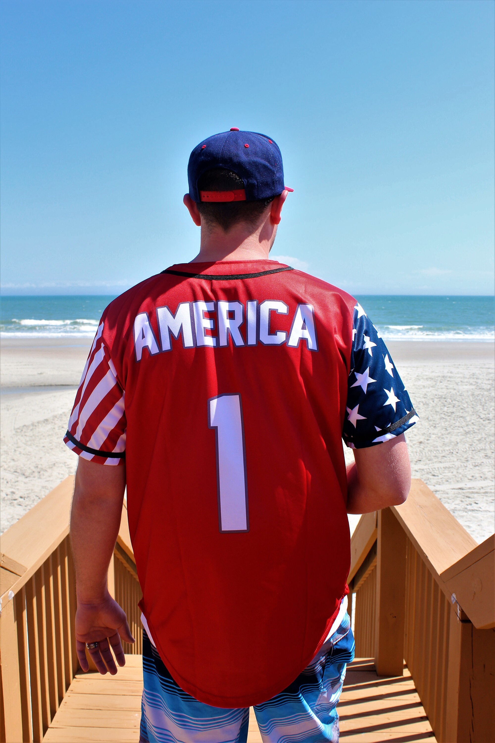 Red America #1 Baseball Jersey - Etsy