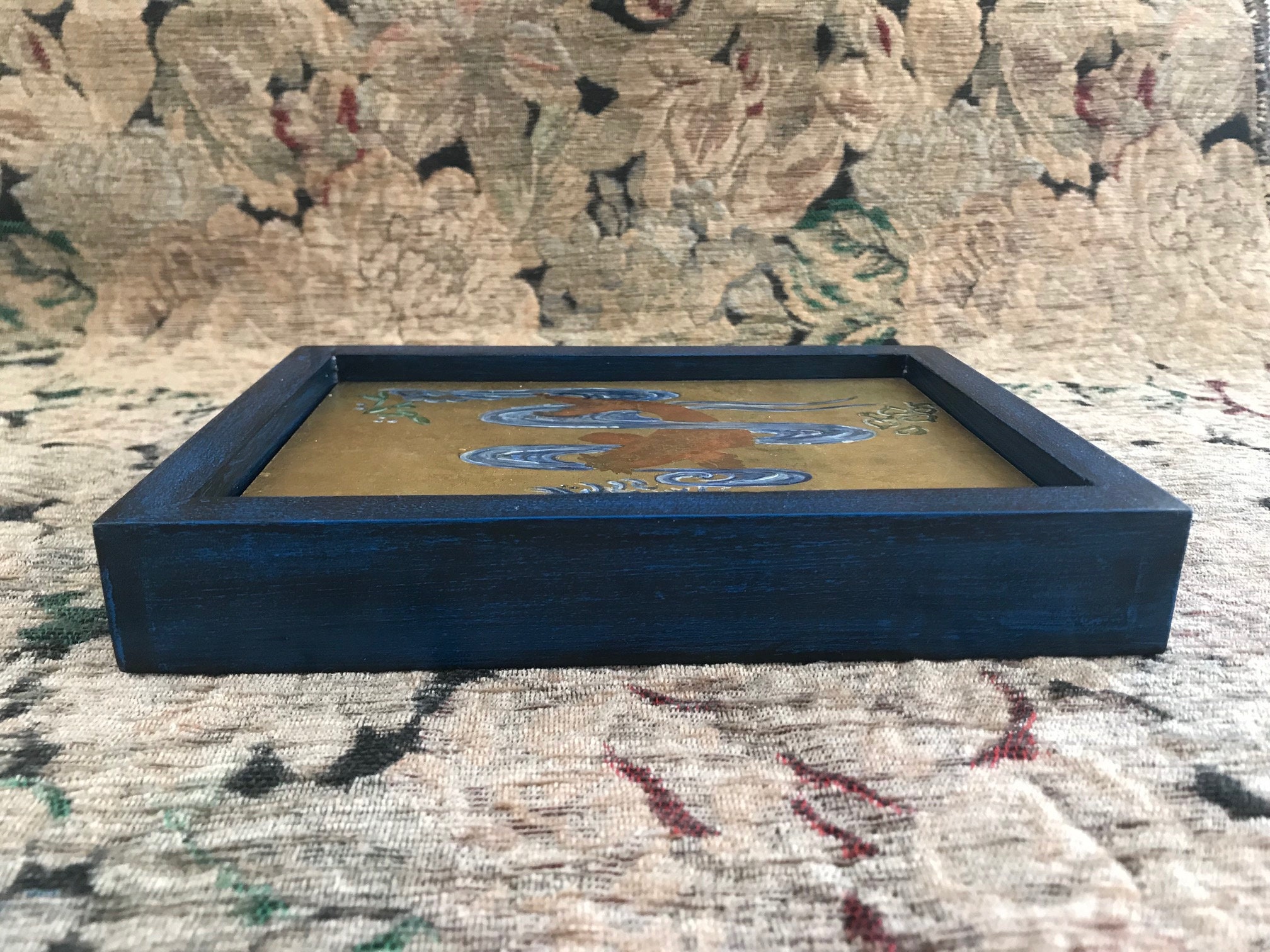 Handmade Copper Leaf Carp in Water with Custom Made Frame - Etsy.de