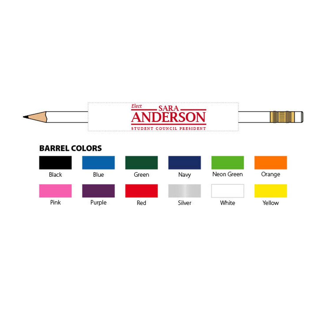 Personalized Custom Campaign Pencils 500 Quantity - Etsy