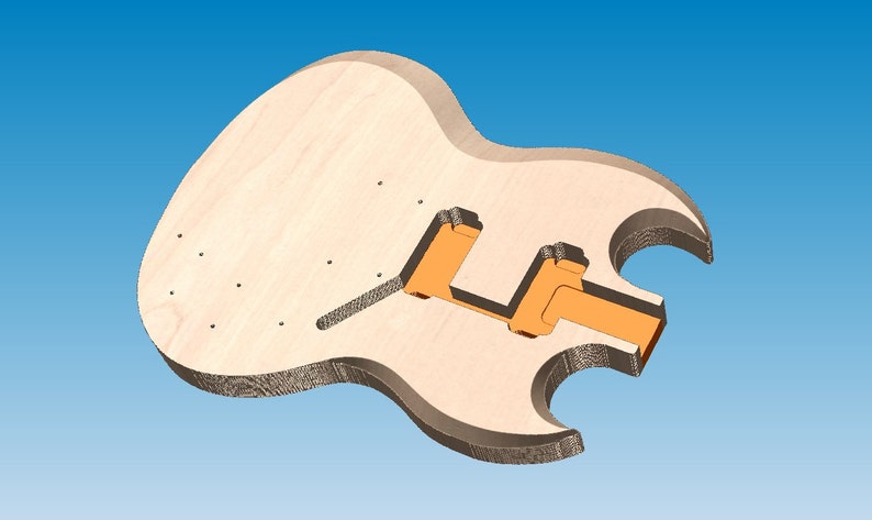 SG GUITARS 1961 Model for CNC Router Carving Machine 3d Vectric Aspires ...