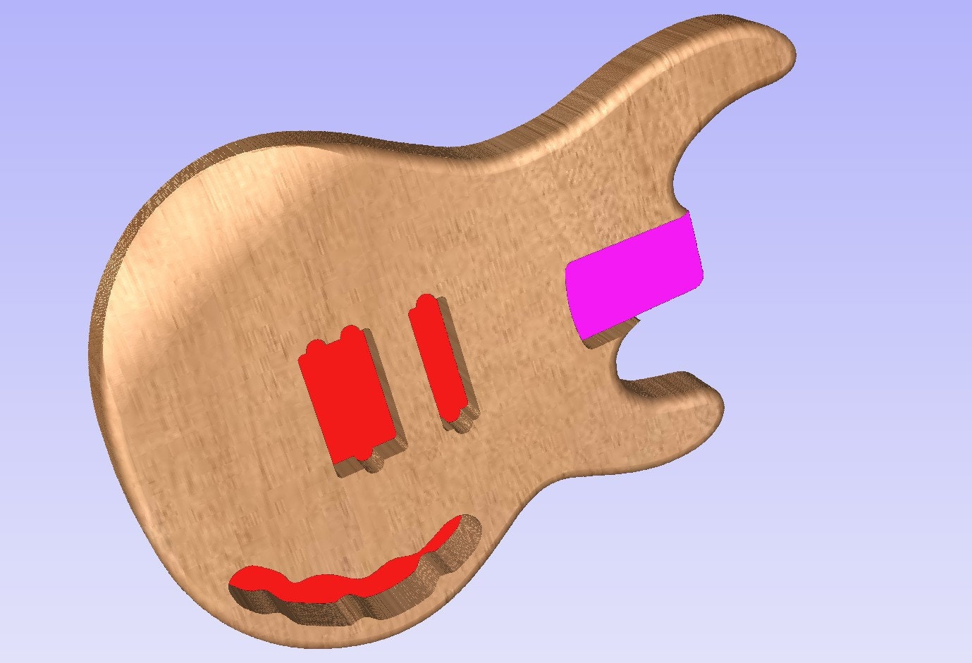 MUSIC MAN 4 Strings Model for CNC Router Carving Machine 3d Vectric ...