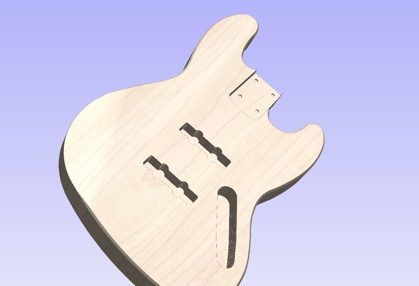 JAZZ BASS 1960/65 Model for CNC Router Carving Machine 3d Printer ...