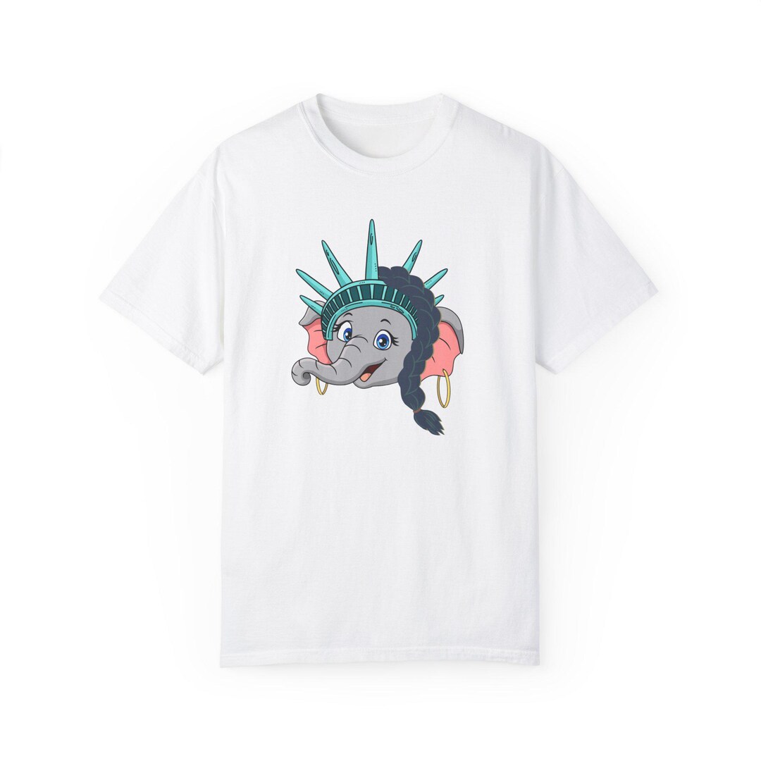 New York Liberty WNBA T-shirt - Ellie the Elephant Cartoon Mascot ...