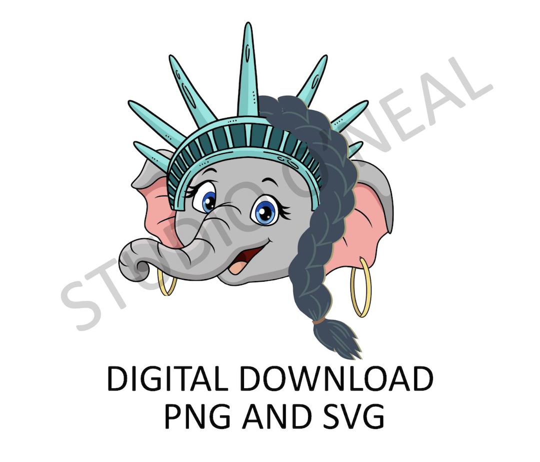 Ellie the Elephant NY Liberty Mascot Digital Download - Customizable ...