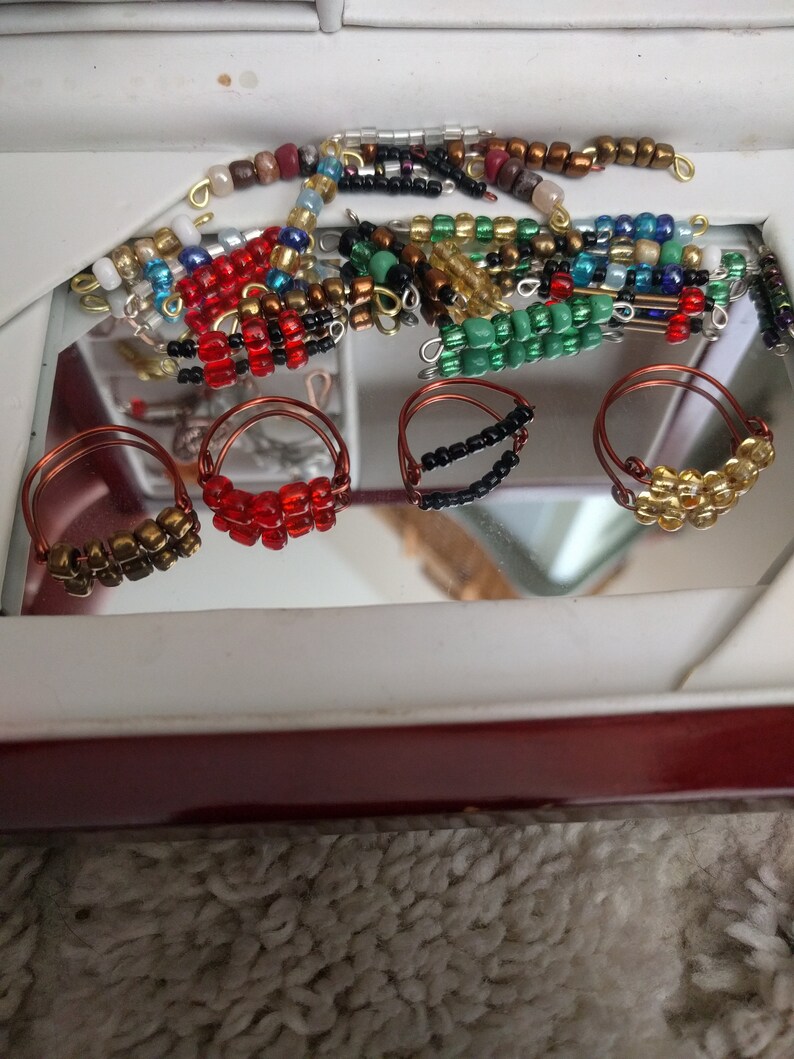 Customizable Stackable Beaded Ring - Etsy