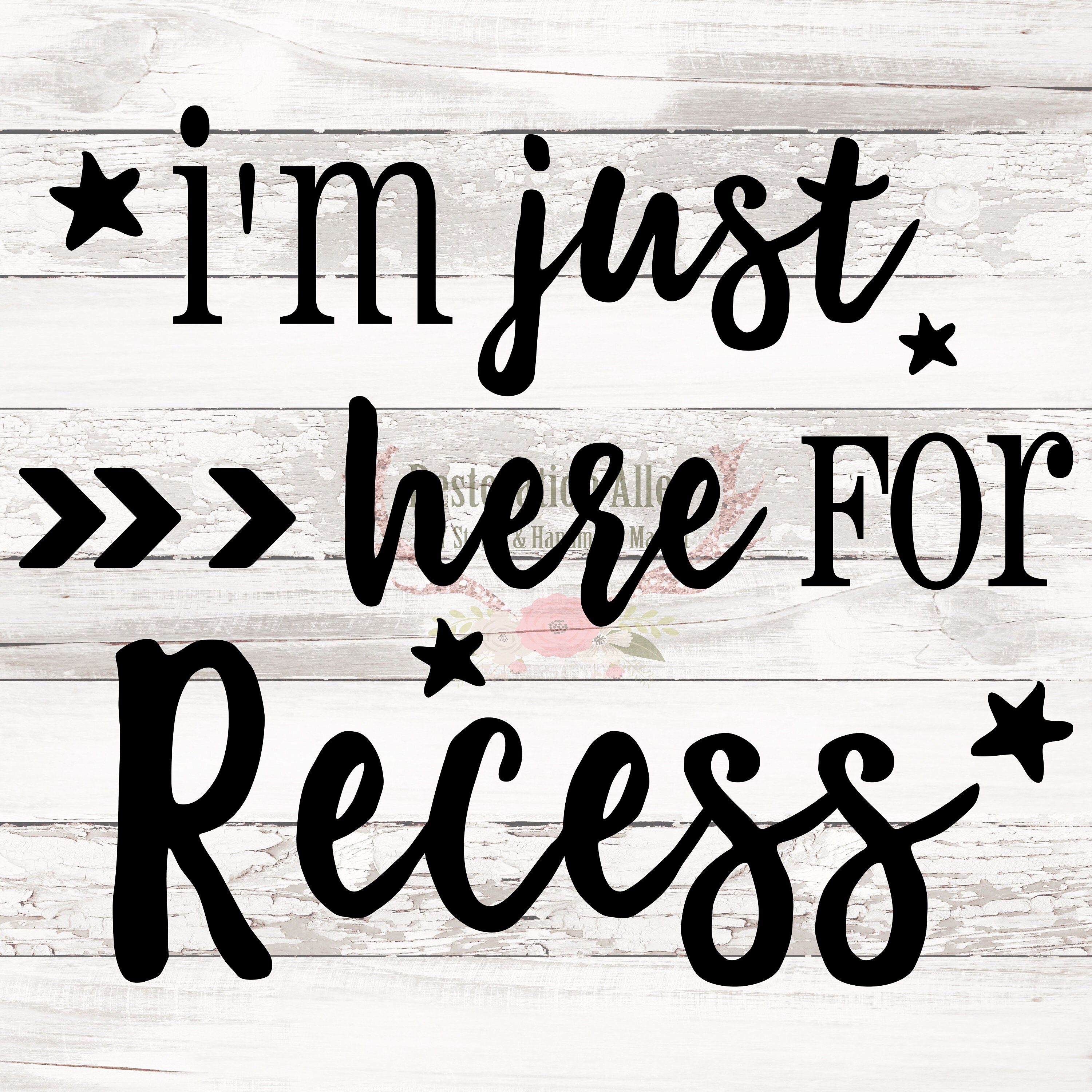 I'm Just Here for Recess SVG Svg File Download Svg - Etsy