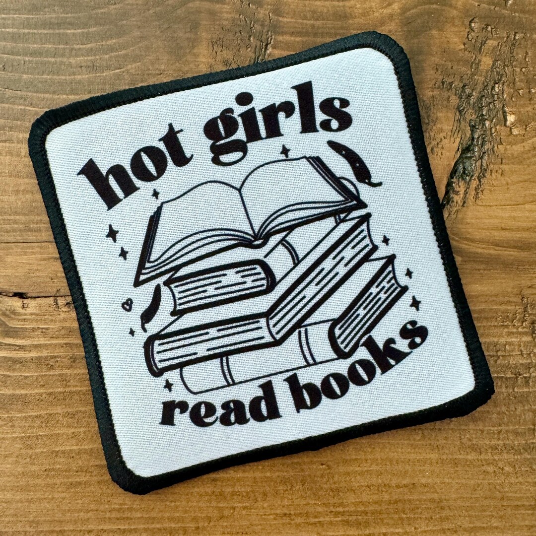 Hot Girls Read Books Iron on Patch, Trucker Hat Patch, Iron on Hat ...