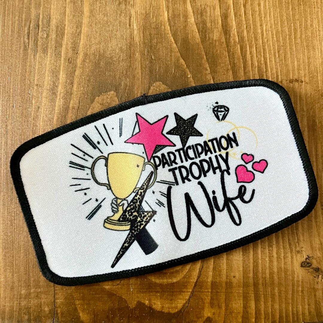 Trophy Wife Iron on Patch, Trucker Hat Patch, Iron on Hat Patch, Iron ...