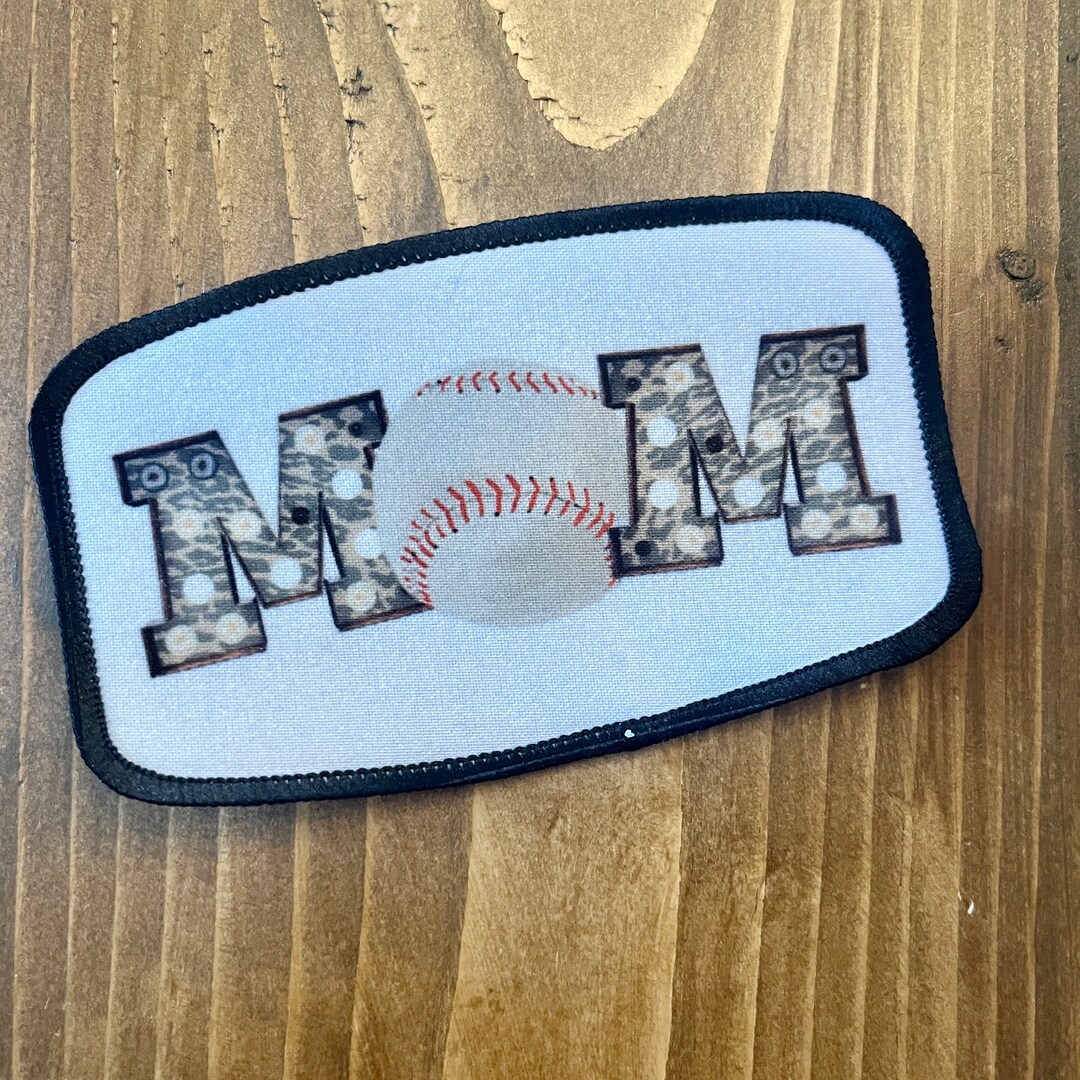 Baseball Mom Iron on Patch, Trucker Hat Patch, Iron on Hat Patch, Iron ...