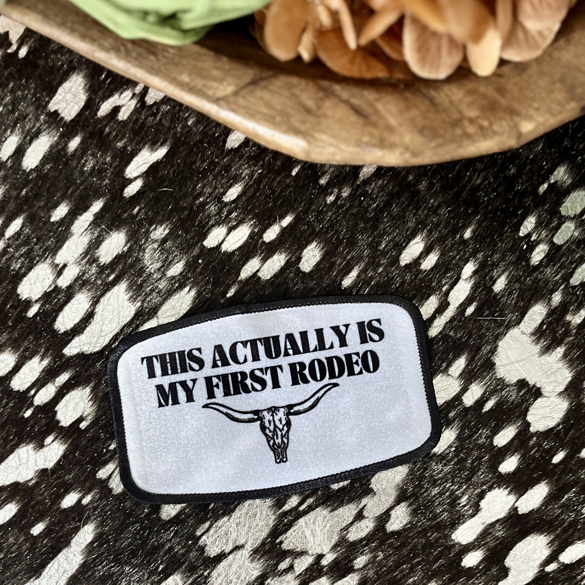 First Rodeo Iron on Patch, Trucker Hat Patch, Trucker Hat Patches, Iron ...