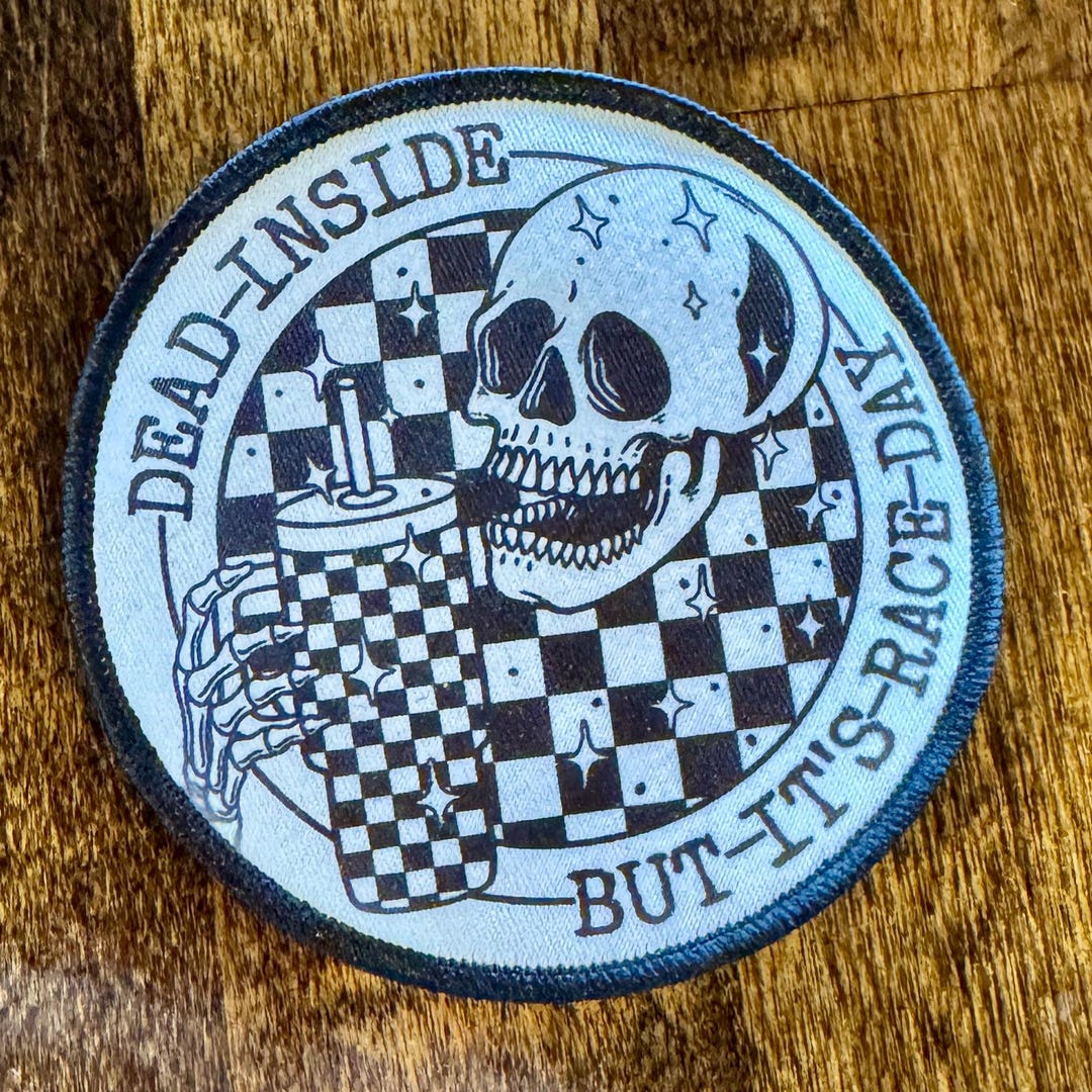 Race Day Iron on Patch, Trucker Hat Patch, Trucker Hat Patches, Iron on ...