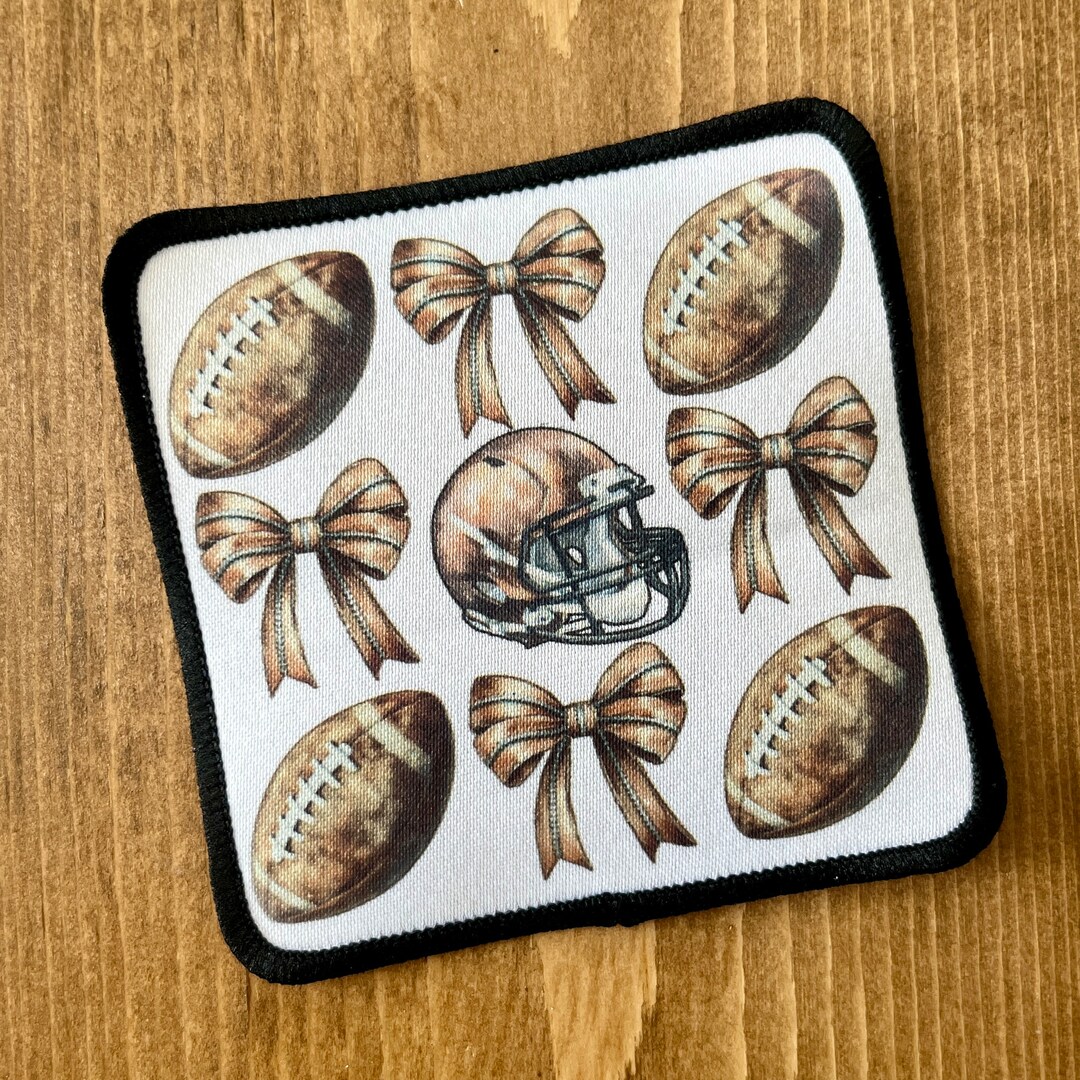 Football Iron on Patch, Trucker Hat Patch, Trucker Hat Patches, Iron on ...