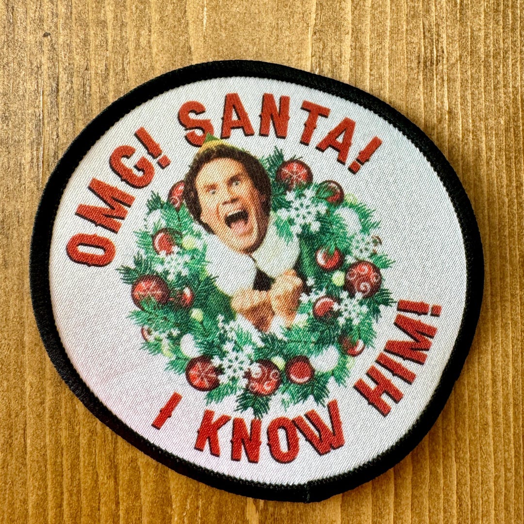 OMG Santa Iron Patch, Trucker Hat Patch, Iron on Hat Patch, Christmas ...