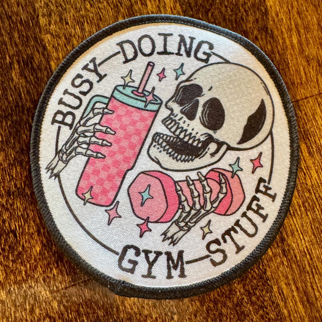 Busy Doing Gym Stuff Iron on Patch, Trucker Hat Patch, Iron on Hat ...