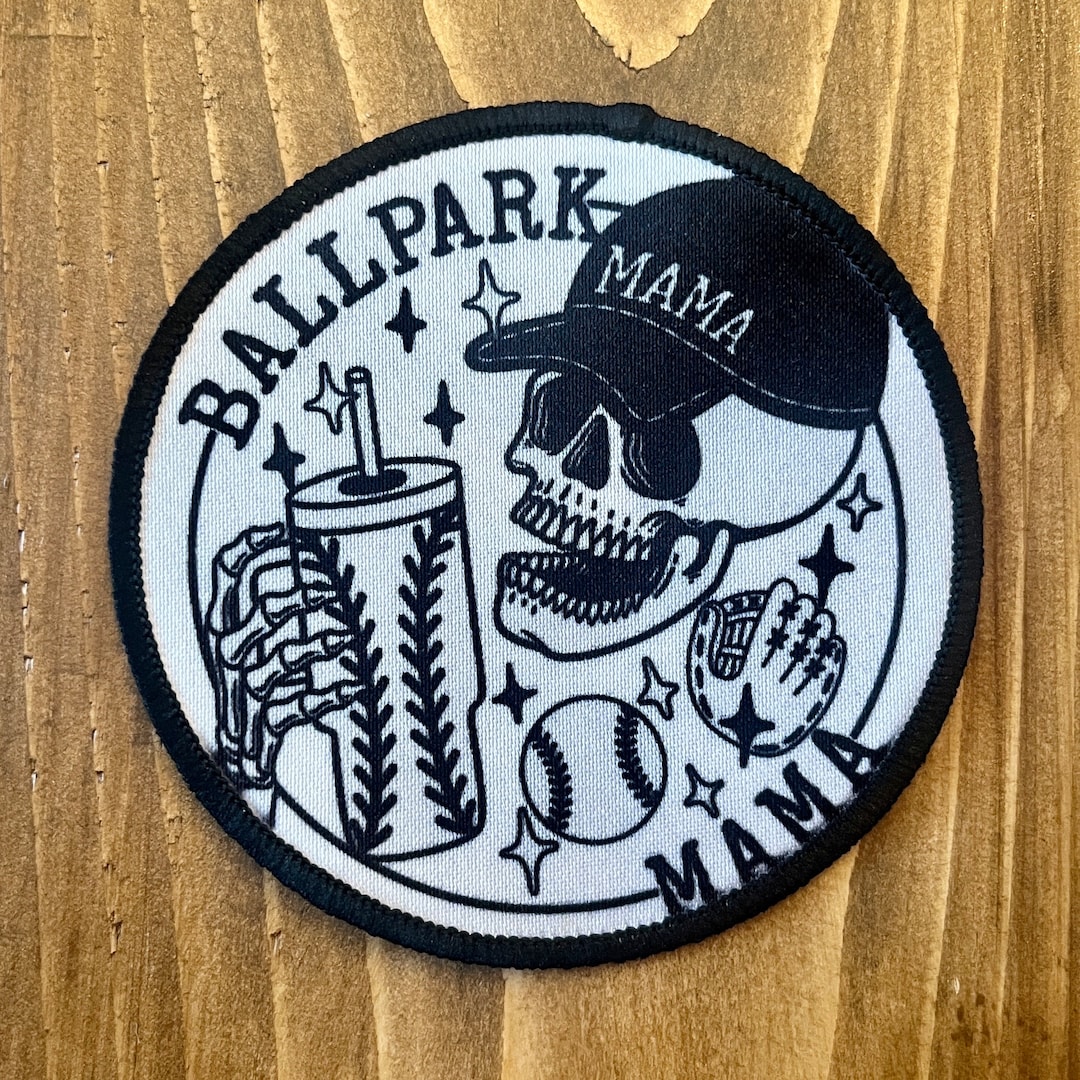 Ballpark Mama Iron on Patch, Baseball Mom Patch, Trucker Hat Patch ...